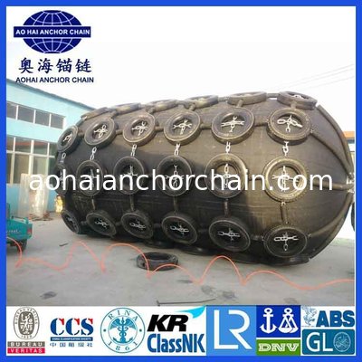 50KPA chain-net type Pneumatic Rubber Fender, Marine Pneumatic rubber fender with Certification
