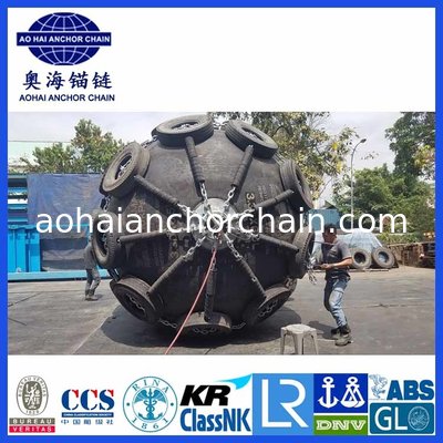 50KPA chain-net type Pneumatic Rubber Fender, Marine Pneumatic rubber fender with Certification