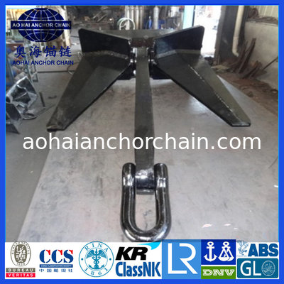 N Type Pool Stokless Anchor, Black Painted cast steel Pool Anchor with KR LR BV NK DNV ABS CCS cert.
