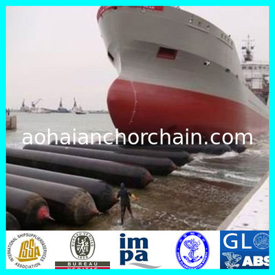Length 10~24M Marine rubber airbags, natural rubber ship dry docking marine rubber airabgs