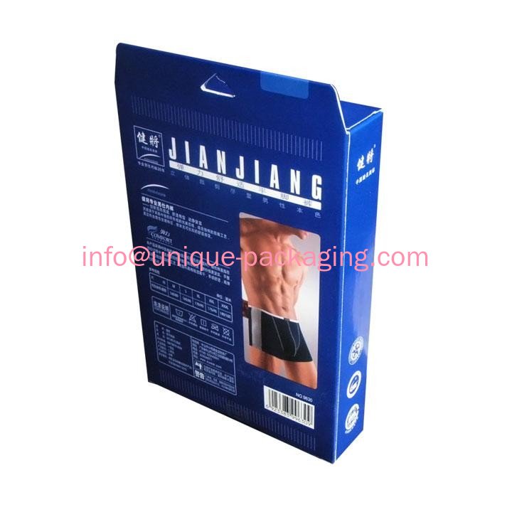 Glossy Lamination Garment Apparel Paper Packaging Box with Custom Print Color