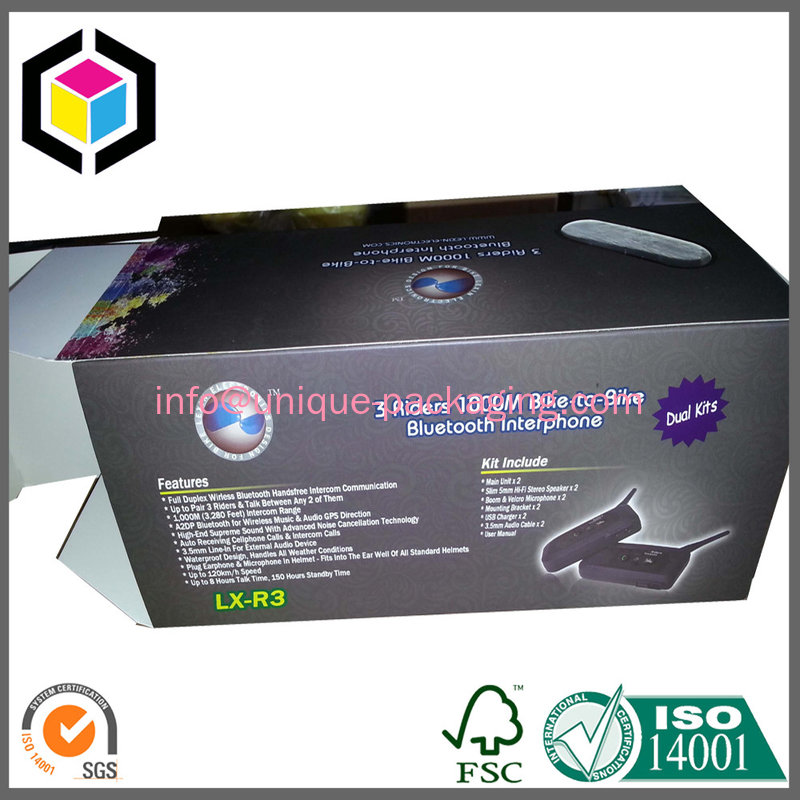Matte Black Cardboard Packaging Box; CMYK Full Color Litho Print Packaging Box
