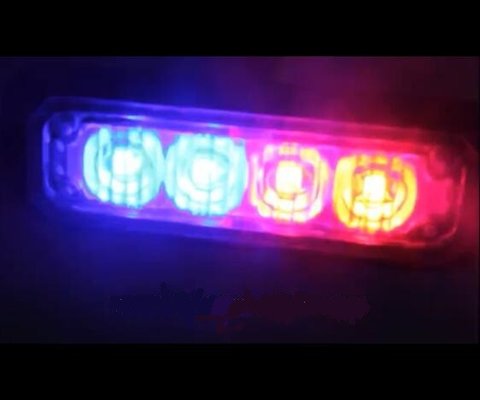 blue flash police headlight impact resistance waterproof 4 led light