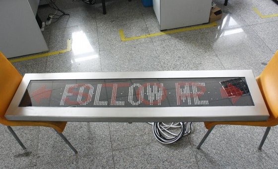 Airport vehicle mounted LED sign Follow ME, STOP display
