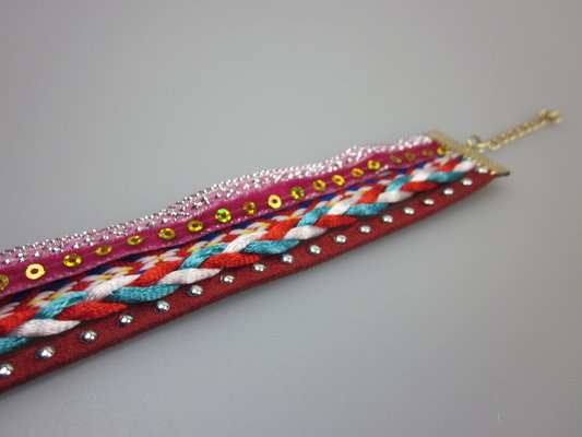 Lady Korean Cord Colorful Polyester Bracelet  GuangZhou Sourcing Agent