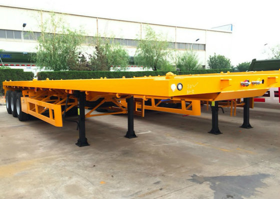 40 Tons Flatbed Container Trailer 45 Foot Flatbed Trailer Leaf Spring Suspension