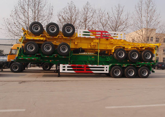 CIMC 20 multi function skelly container trailer double axle flat top fixed skeletal trailer for sale