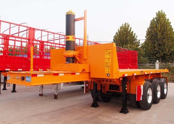 CIMC 20 double frame semi tipping skel container trailer steel dump skeletal trailer for sale