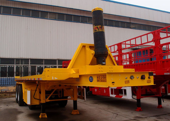 CIMC 20 double frame semi tipping skel container trailer steel dump skeletal trailer for sale