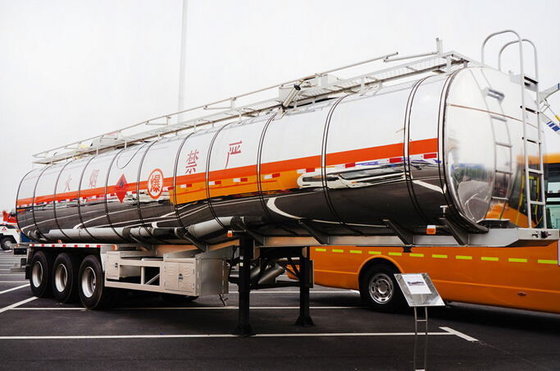 CIMC Tri axle Aluminum alloy oil tanker trailer petrol transport trailer for African Market