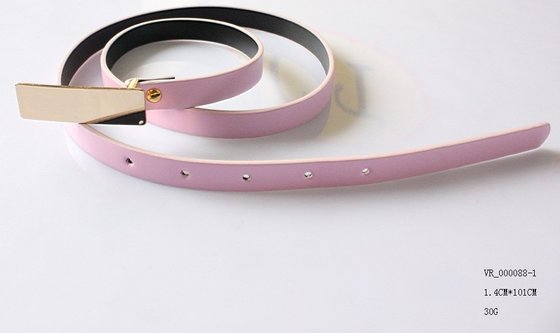 Bright orange PU Cloth Belts For Women / Small Child thin silver belt