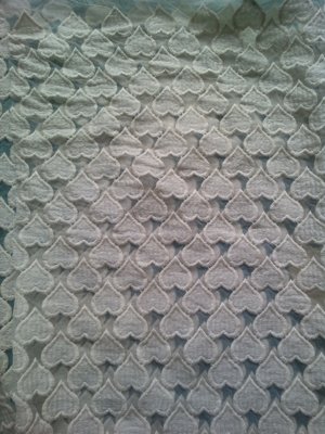 Water Soluble embroidered organza Lace Fabric width 125cm with heart pattern