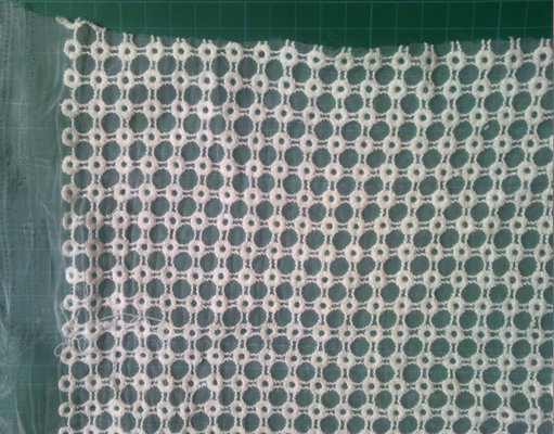 Nature 130cm Cotton embroidered Lace Fabric for Garment Clothing