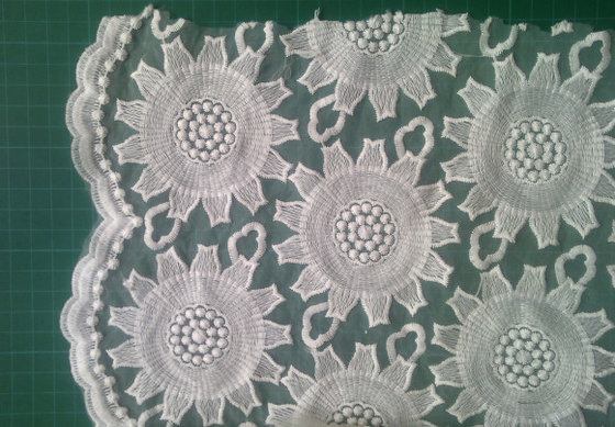 80cm organza Embroidered Lace Fabric Cotton for wedding dresses