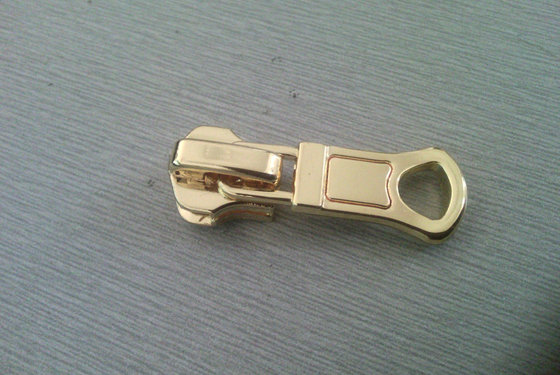 Plating Alloy Custom Zipper Pulls Professional Gold For Clothes