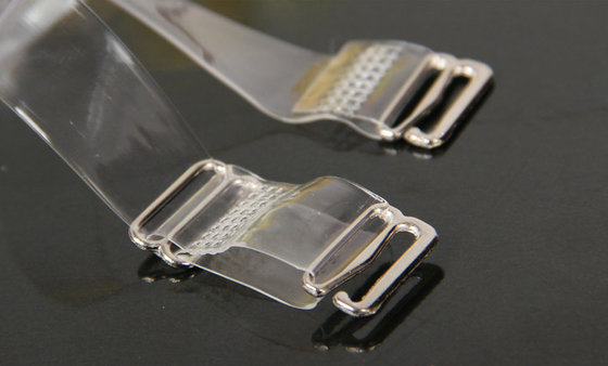 Evening dress White and clear Plastic bra accessories Straps Invisibility