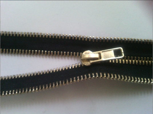 Double Zips Clothes Custom Zippers Black / Gold With Metal #5
