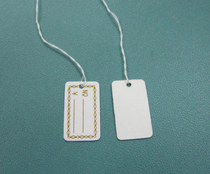 Simple Custom Clothing Hang Tags , Durable Vinyl apparel garment hang tags