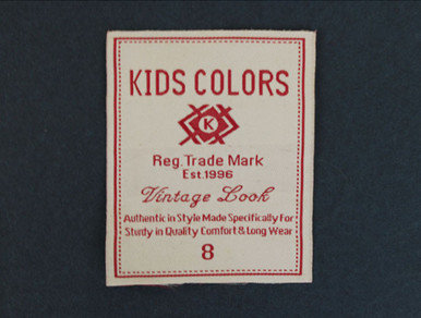 Handmade School Custom Clothing Labels , Square Jacquard Woven clothes labels