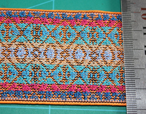 Fancy Colorized Woven Elastic Webbing 5cm Nylon / Spandex For Garment