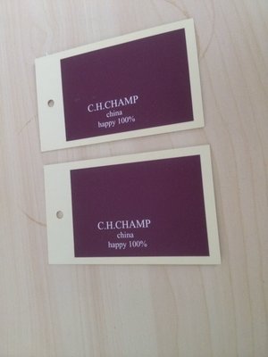 Permanent Adhesive Custom Printed Clothing Tags Paper For Garment / Bag