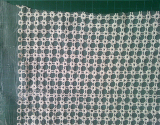 Nature 130cm Cotton embroidered Lace Fabric for Garment Clothing