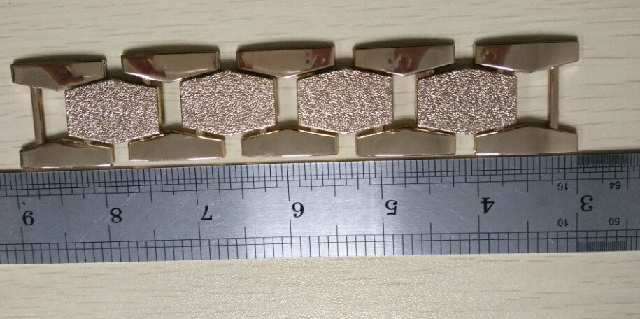 Overlay Golden Metal Decorations Trim Bar For Garment And Belt