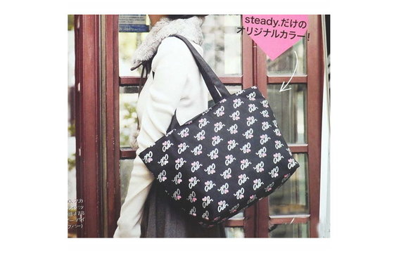 Women ' s Single shoulder retail Cloth shopping bag Black durable