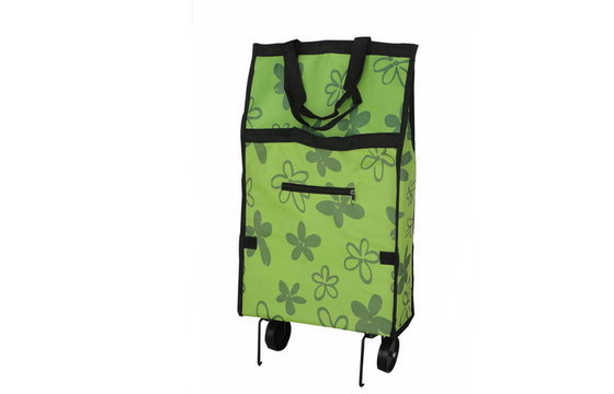 Large 300D Oxford foldable trolley shopping tote bag for supermarket