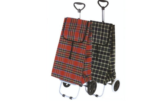 Fashion durable foldable wheeled shopping cart bag with Steel tube ISO