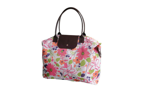 Logo - printing oxford shopping rolling tote bag for ladies , women shoulder handbag