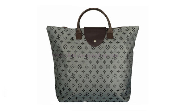 Reusable folding oxford tote bag for travelling with silk screen priting