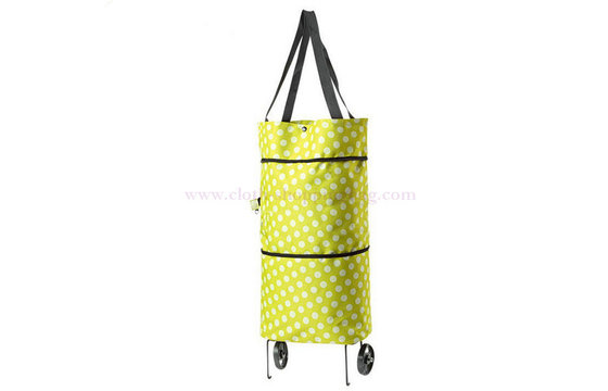 Portable waterproof 1680D Oxford foldable trolley shopping bag for olders