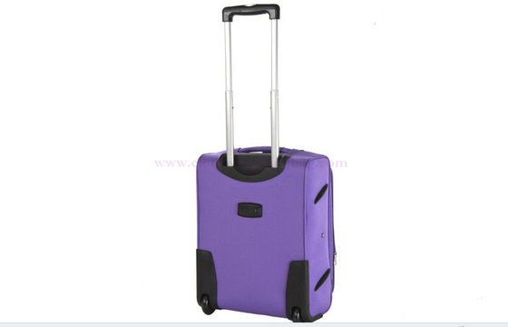 Two external wheels Purple nylon business roller luggage duffel bags 28”