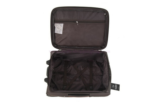 Large Soft - side roller luggage bags with large inside zip mesh pocket