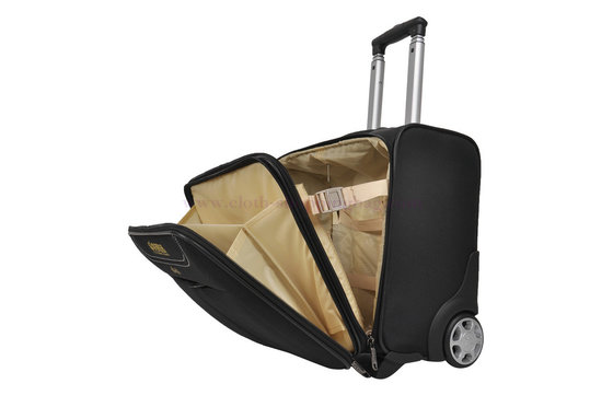 Durable 17 inch 1680D 600D roller gear bag black  , travel luggage sets