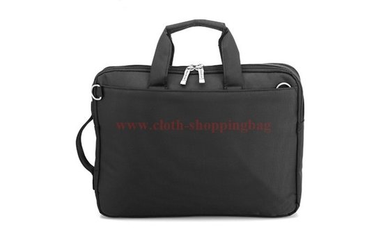 Flower printing nylon laptop shoulder bag with front zipped pocket