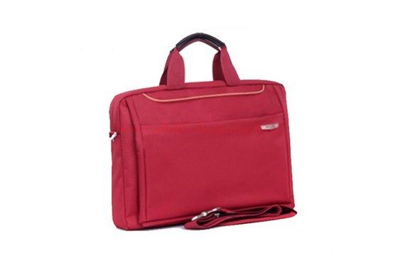 Fancy purple nylon laptop shoulder bag with plenty of room for college students