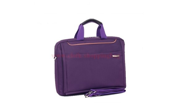 Fancy purple nylon laptop shoulder bag with plenty of room for college students