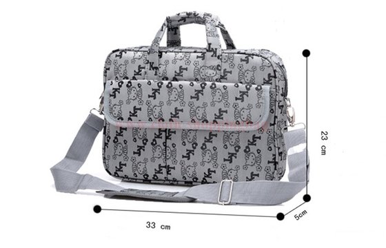 Promotional cute cat pattern nylon laptop bag with adjustable straps