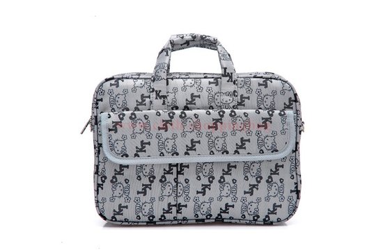 Promotional cute cat pattern nylon laptop bag with adjustable straps