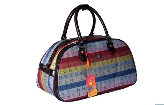 Colorful womens cloth travel bags with English letters for outdoor sports
