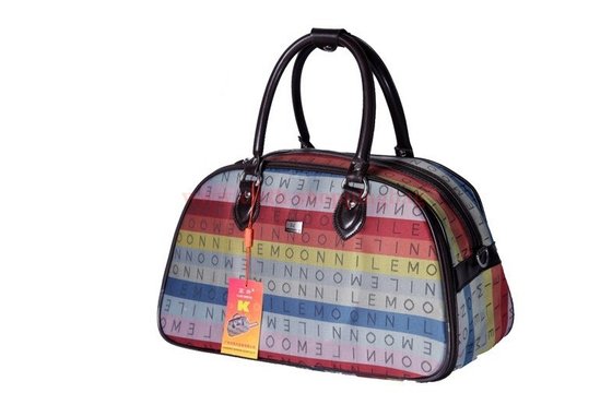 Colorful womens cloth travel bags with English letters for outdoor sports