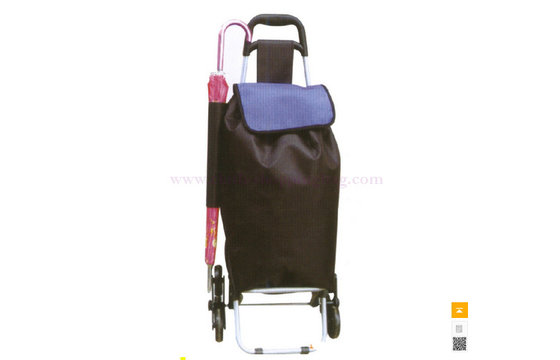 Red detachable wheeled shopping bags with three wheels lightweight