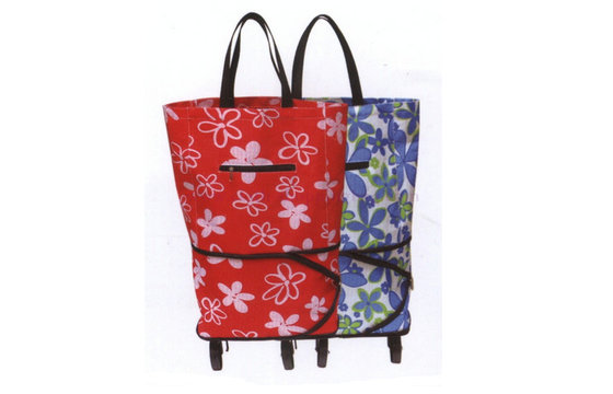 Humanized single shoulder foldable trolley shopping bag Eco - friendly