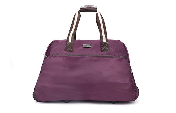 Purple businessman cloth travel bags with two straps , trolley luggage bag
