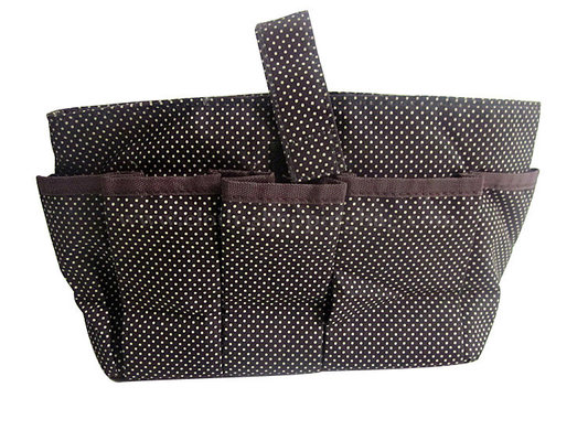 Customized large travel cosmetic bag organizer brown lightweight wash bag