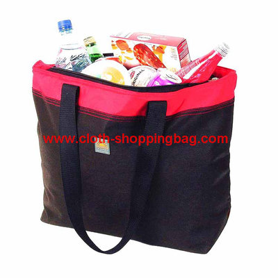 Outdoor black built lunch shoulder bag , milk / yogurt cooler bag