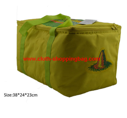 Durable yellow travel cooler bag insulated lunch box for commercial promotion