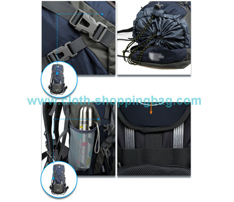Customized durable 50L 1680D polyester fabric camping gear backpack
